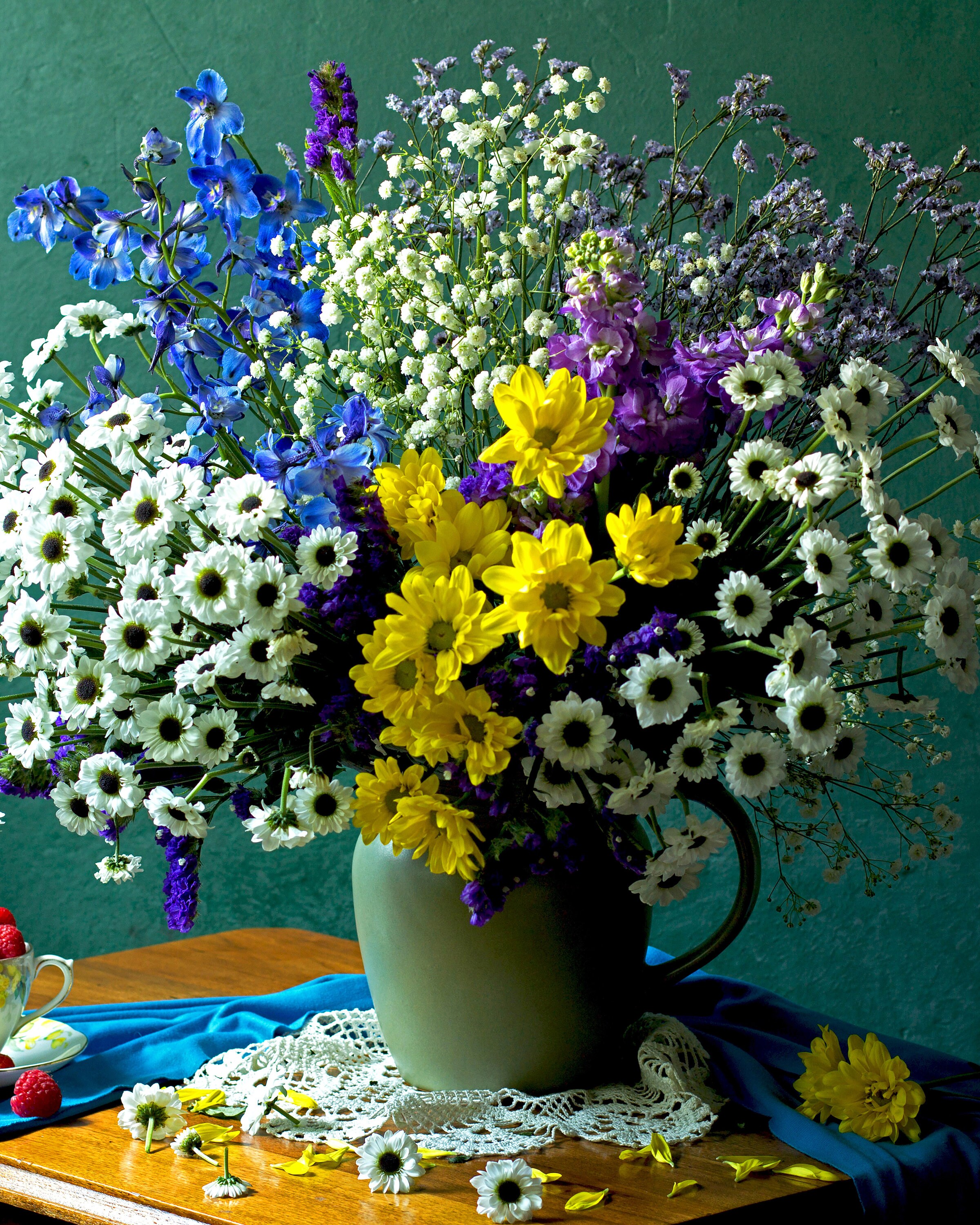 Multi Colored Flower Arrangements