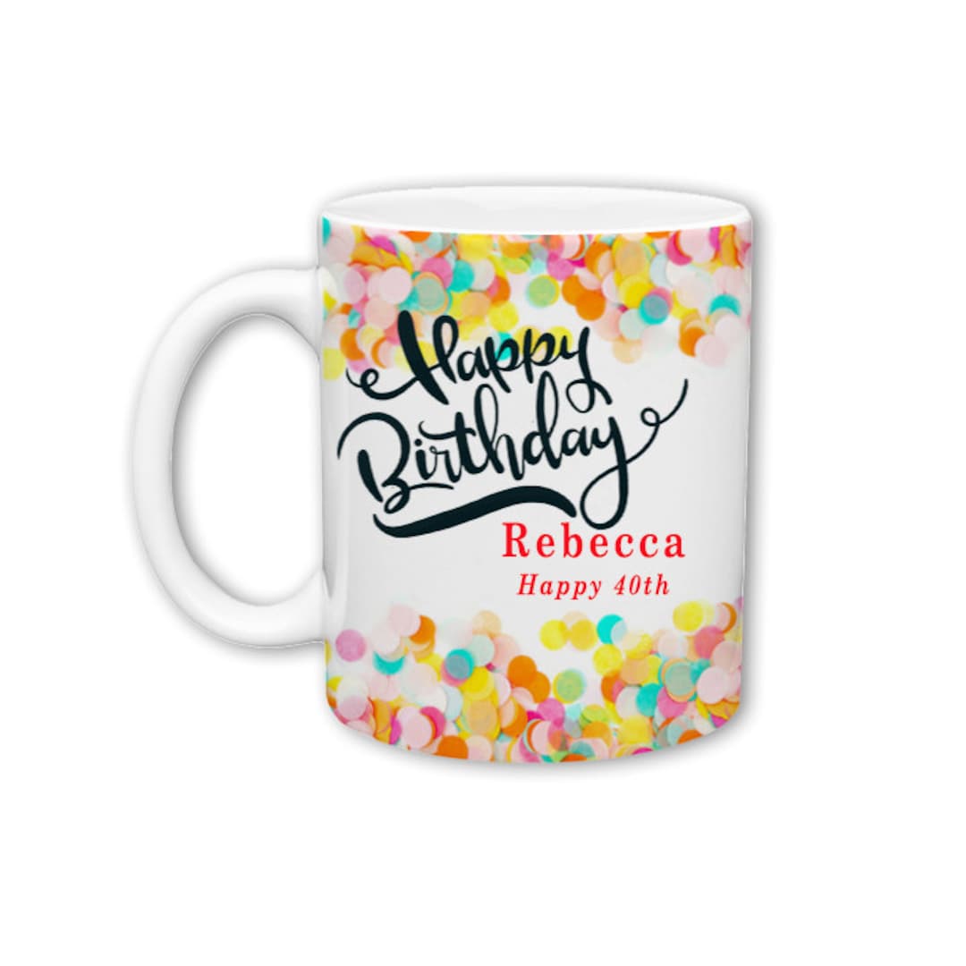 Happy Birthday Personalized Mug - Etsy