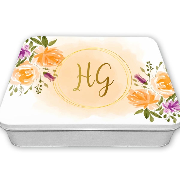Floral Tin Box - Etsy