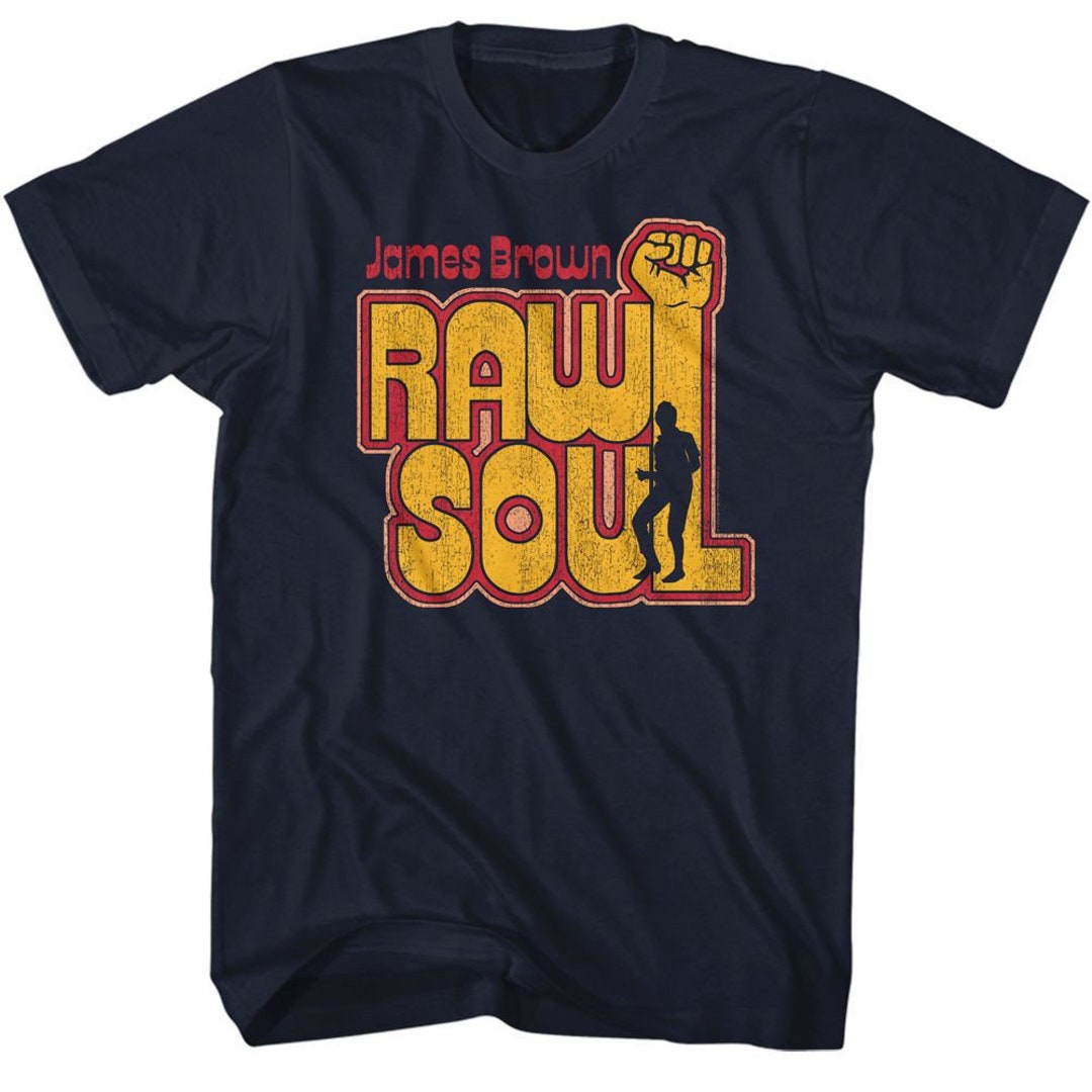 James Brown Raw Soul Navy T-shirt - Etsy