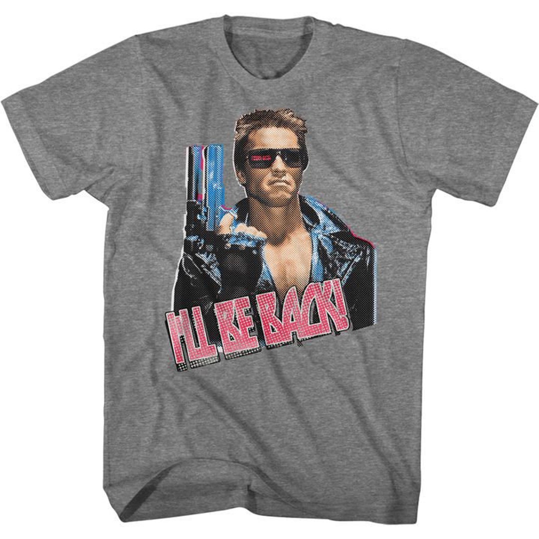 Terminator I'll Be Back Graphite Heather T-shirt - Etsy