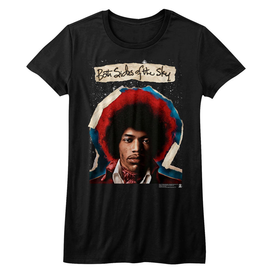Jimi Hendrix Both Sides Black Junior Women's T-shirt - Etsy