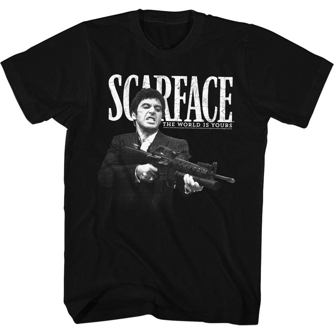 Scarface Scarface Classic Black T-shirt - Etsy
