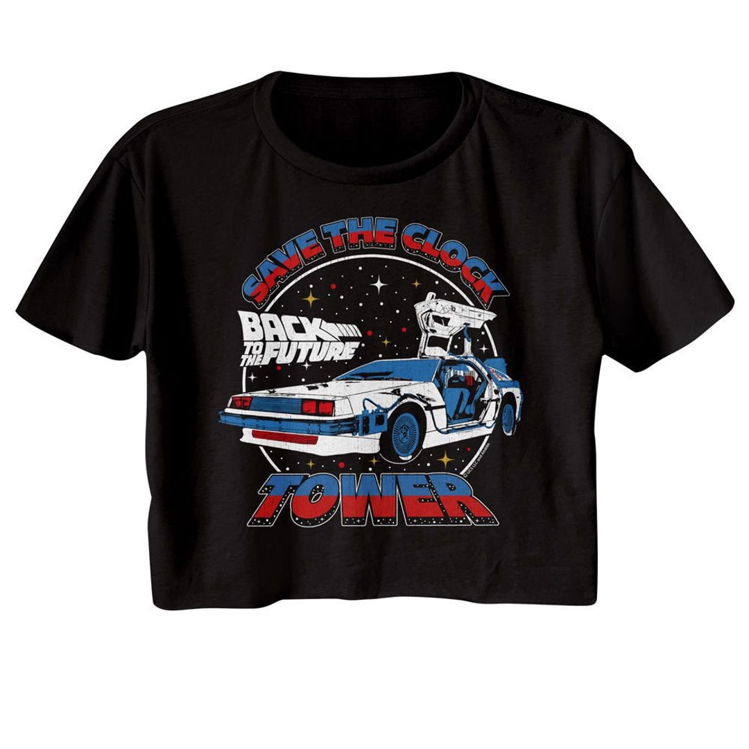 Back to the Future Save the Clock Tower Split Color Black Women's ...