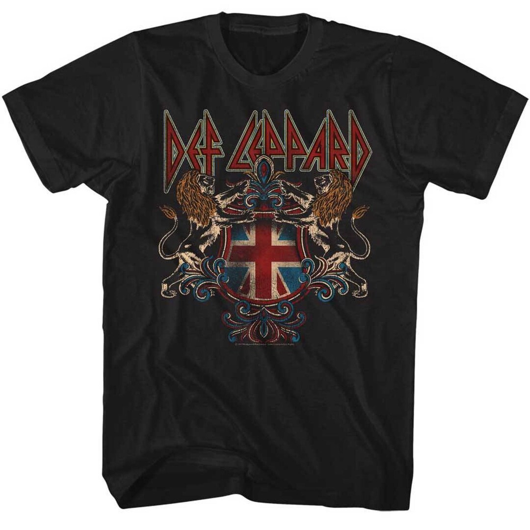 Def Leppard Def Lep Crest Black Adult T-shirt - Etsy