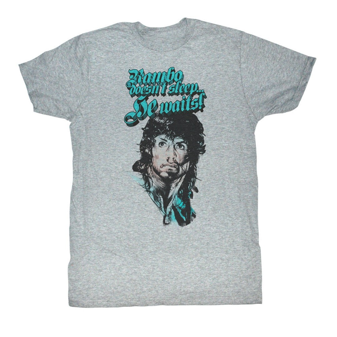 Rambo Rain on Your Face Gray Heather Adult T-shirt - Etsy