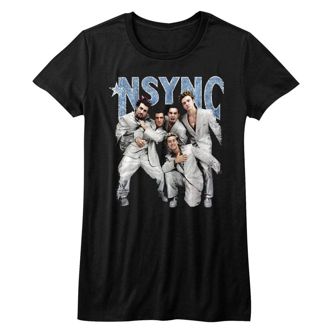 NSYNC Strike A Pose Black Junior Women's T-shirt - Etsy