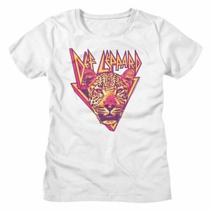 Def Leppard Leppard Leopard White Women's T-shirt - Etsy