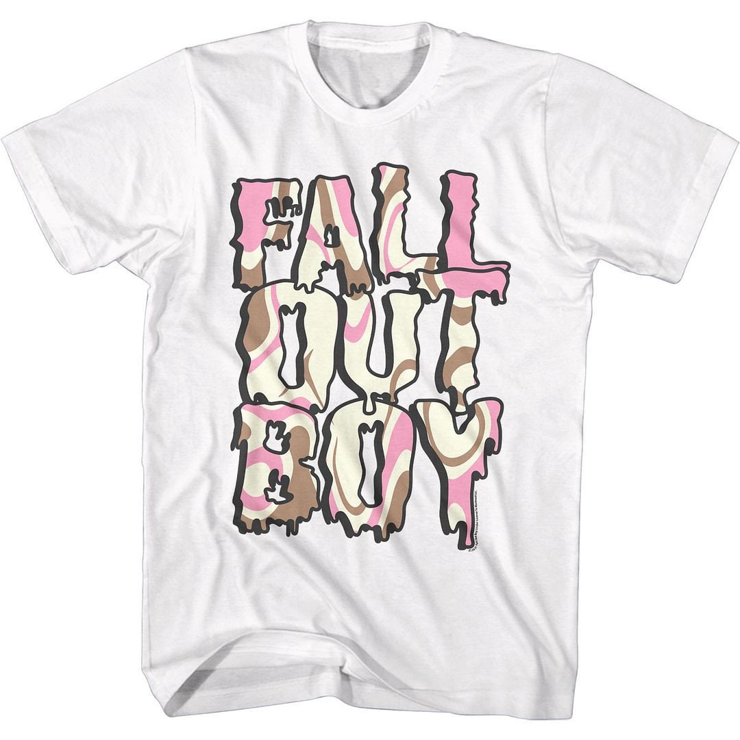 Fall Out Boy Neapolitan Logo White Adult T-shirt - Etsy