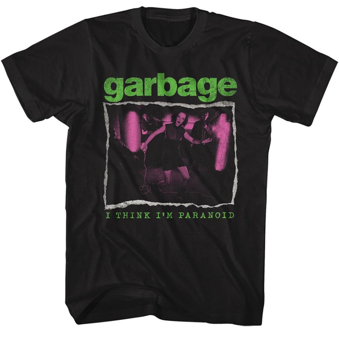 Garbage I Think I'm Paranoid Black Adult T-shirt - Etsy