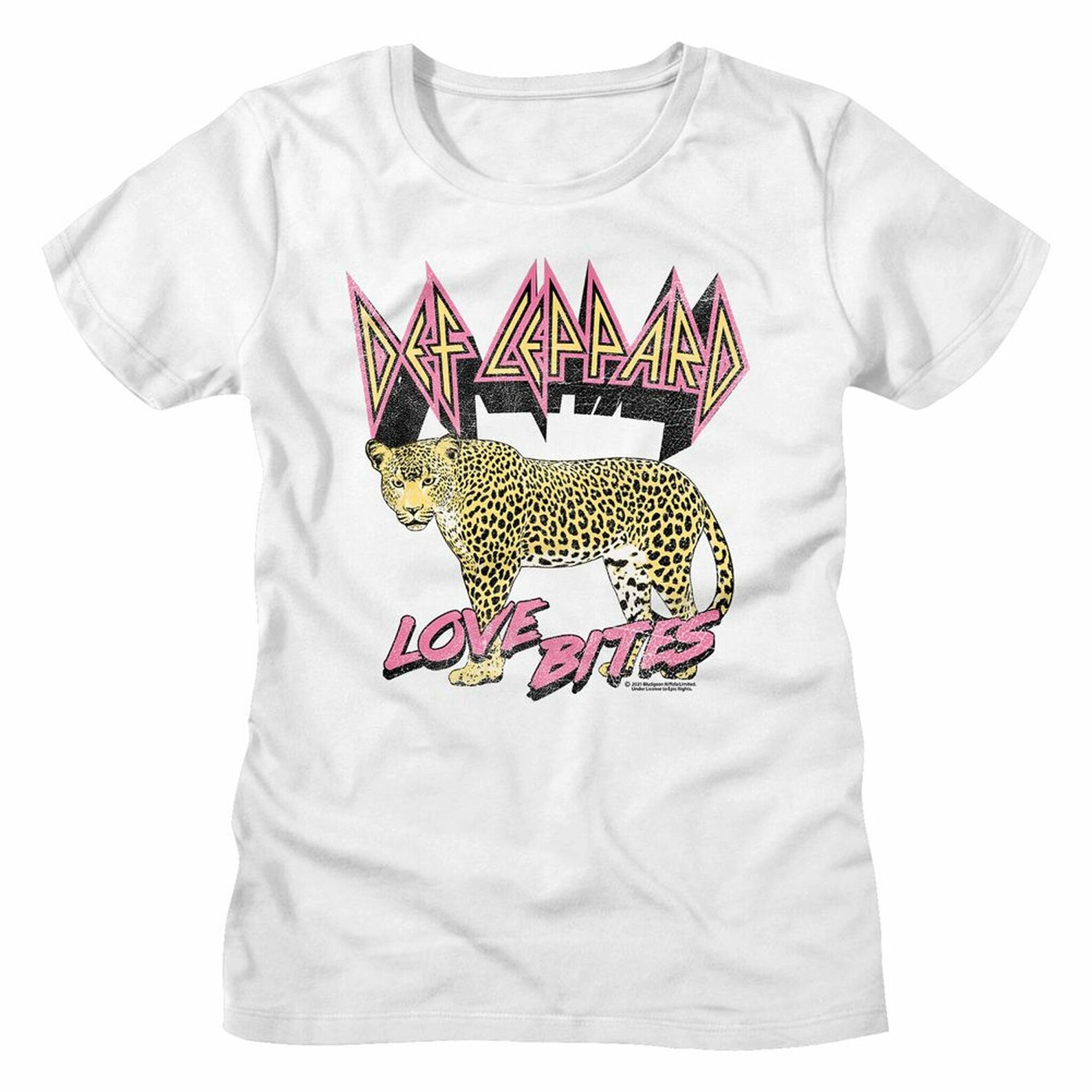 Def Leppard Love Bites Leopard White Women's T-shirt | Etsy