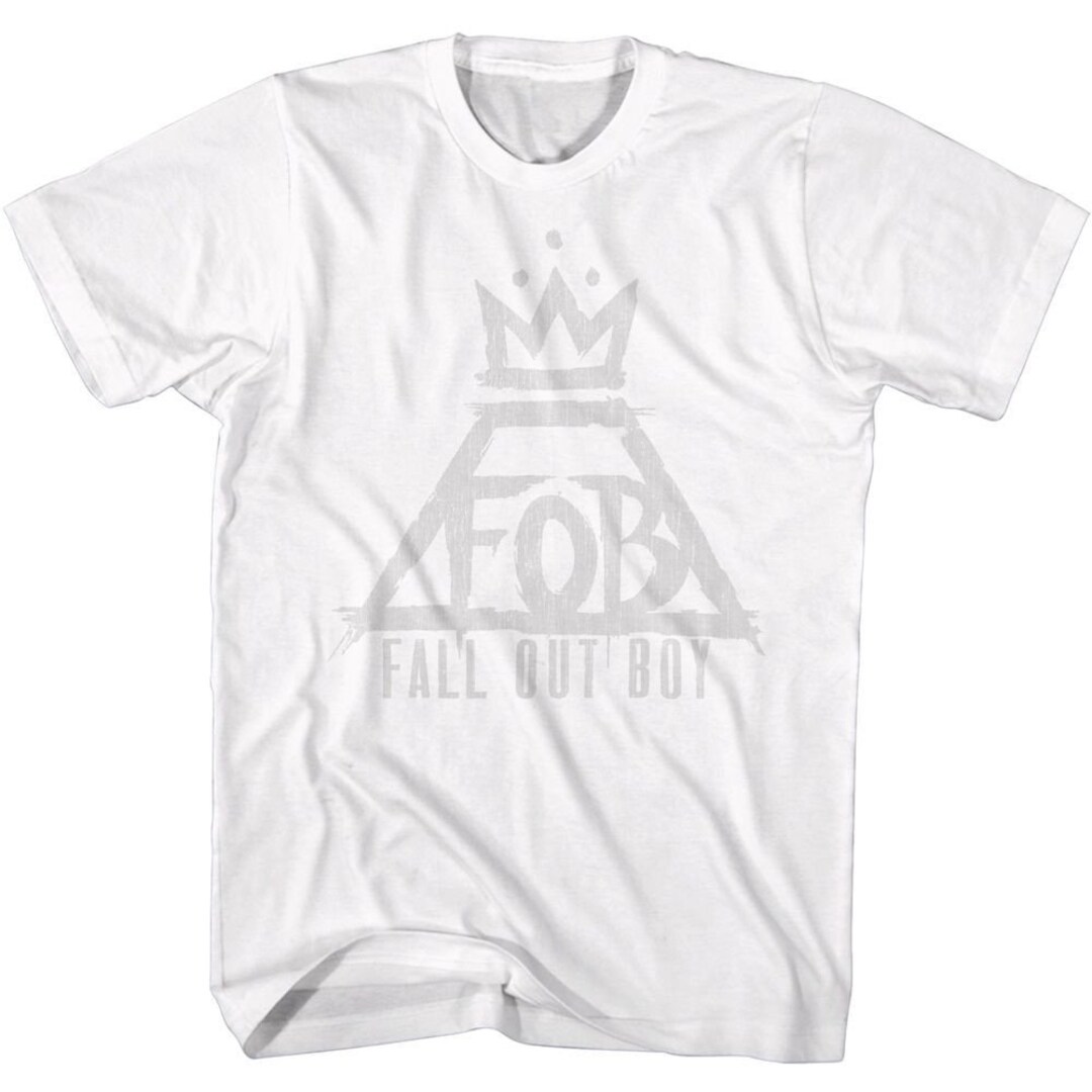 Fall Out Boy Triangle Crown Logo White Adult T-shirt - Etsy