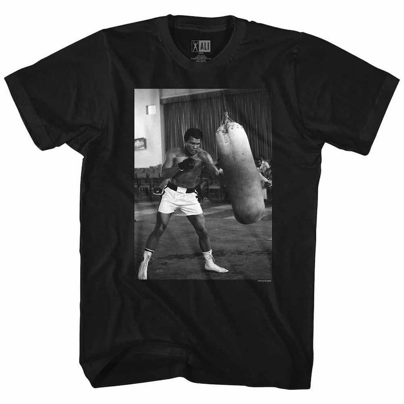 Muhammad Ali Punching Bag Black Adult T-shirt - Etsy