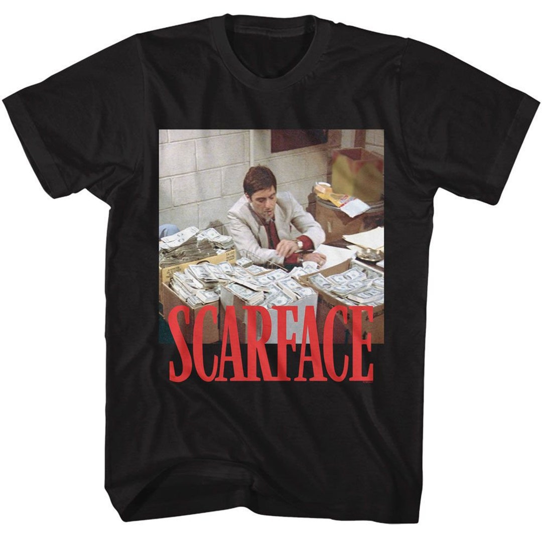 Scarface Money Stacks Black Adult T-shirt - Etsy