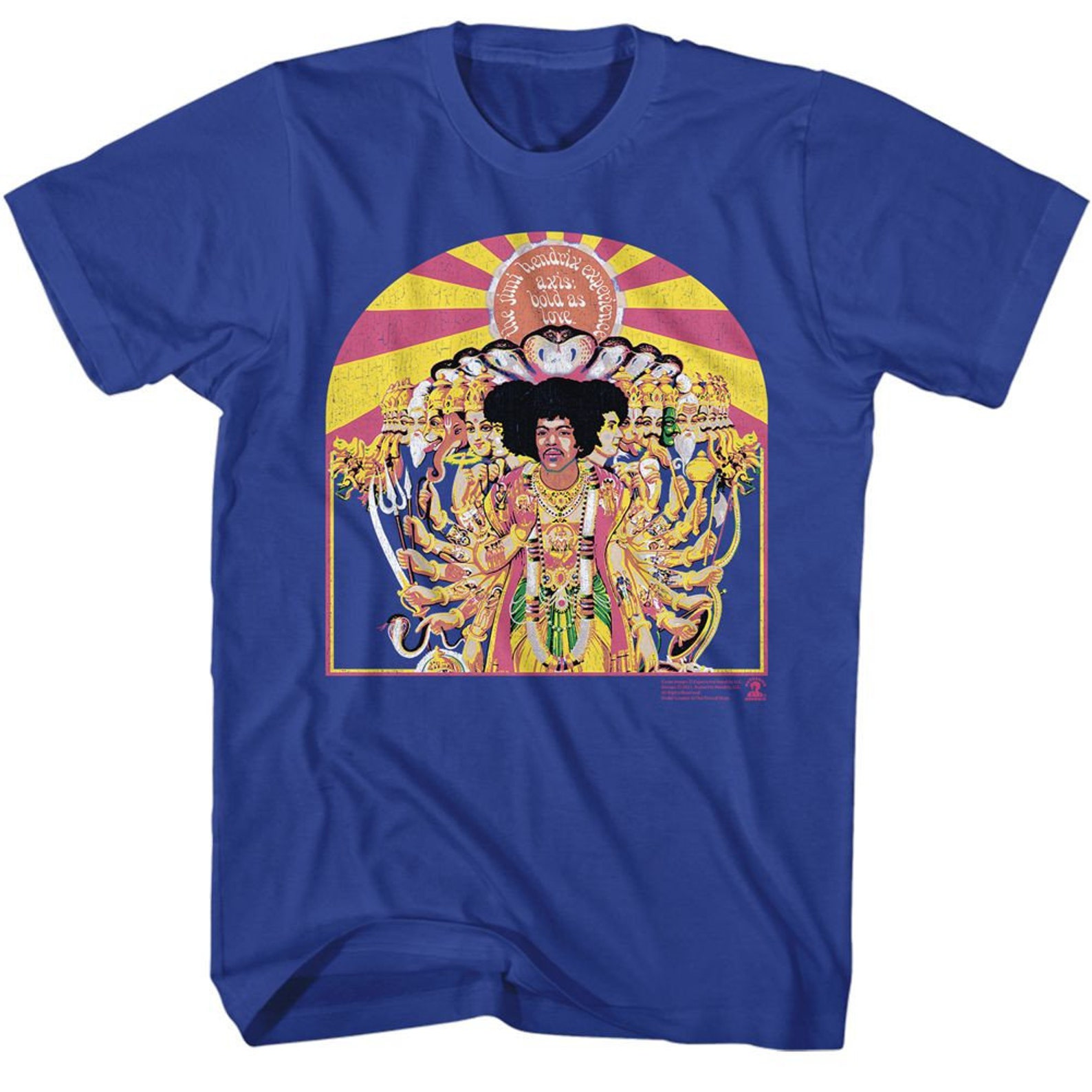 Jimi Hendrix Axis Cover Royal T-shirt - Etsy