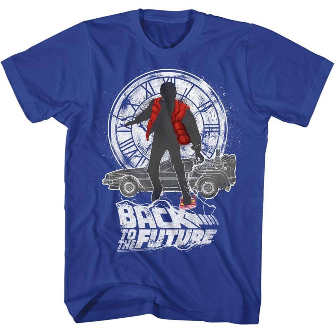 Back to the Future Silhouette Collage Royal Adult T-shirt - Etsy