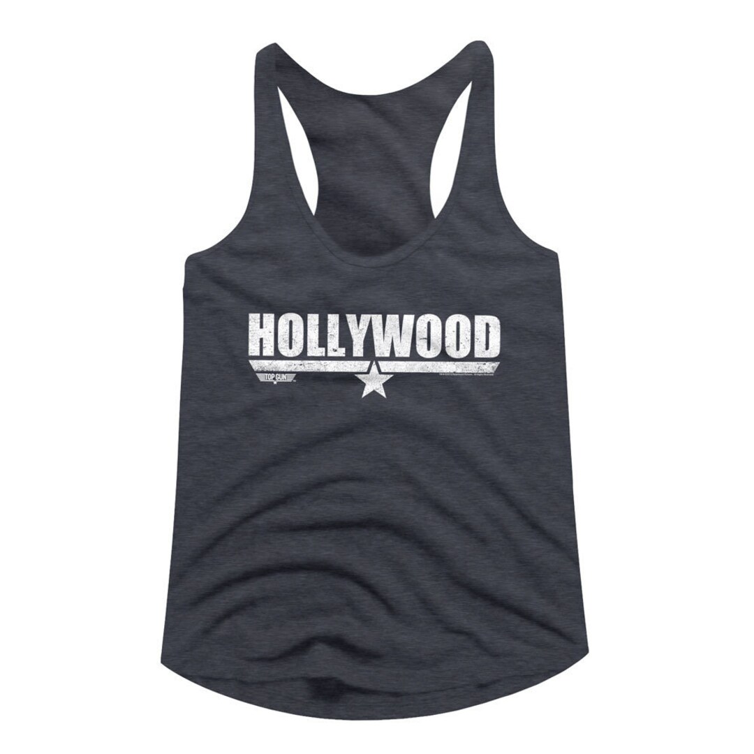 Top Gun Hollywood Navy Heather Junior Women's Racerback Tank Top T ...