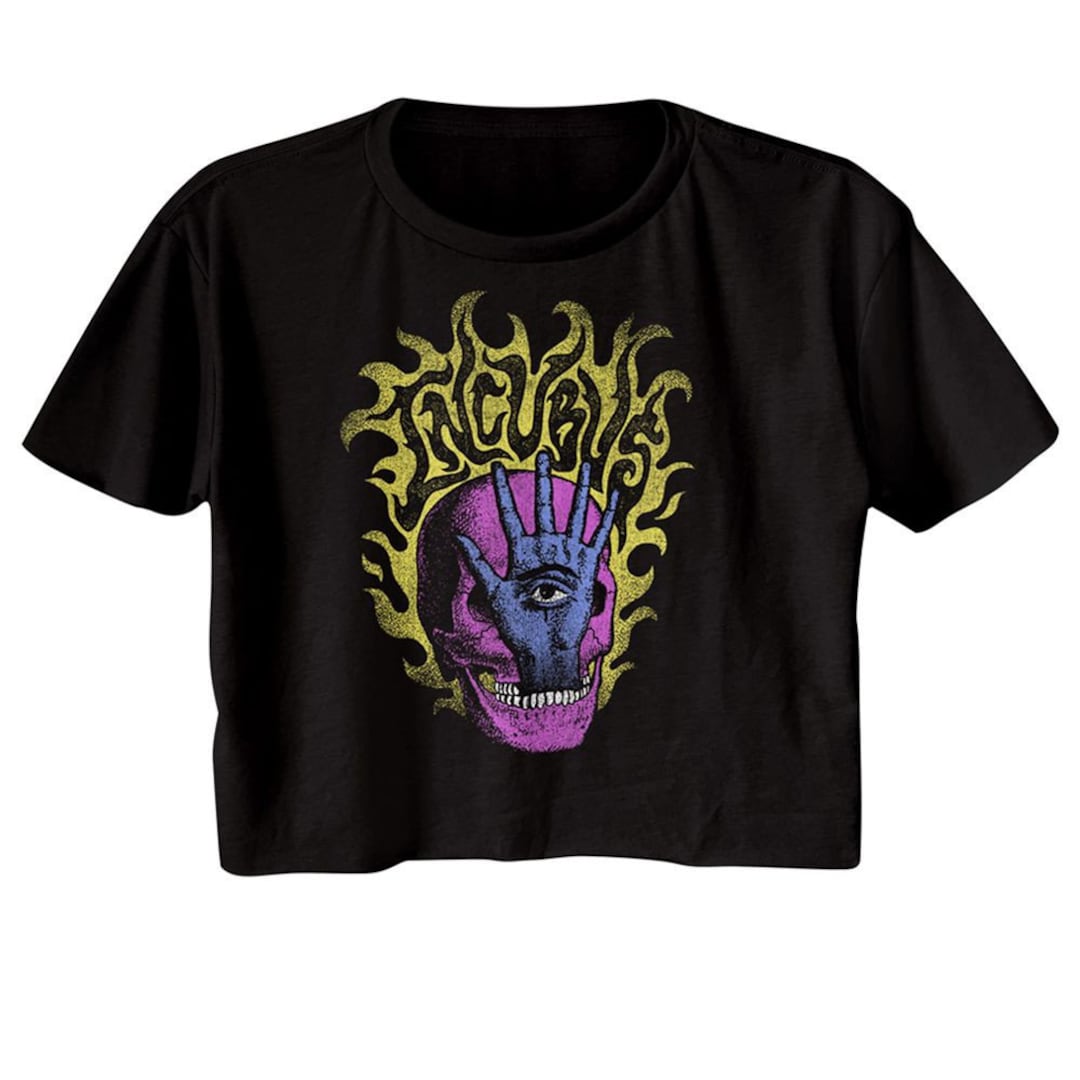 Incubus Skull Hand Black Women's Festival Cali Crop T-shirt - Etsy