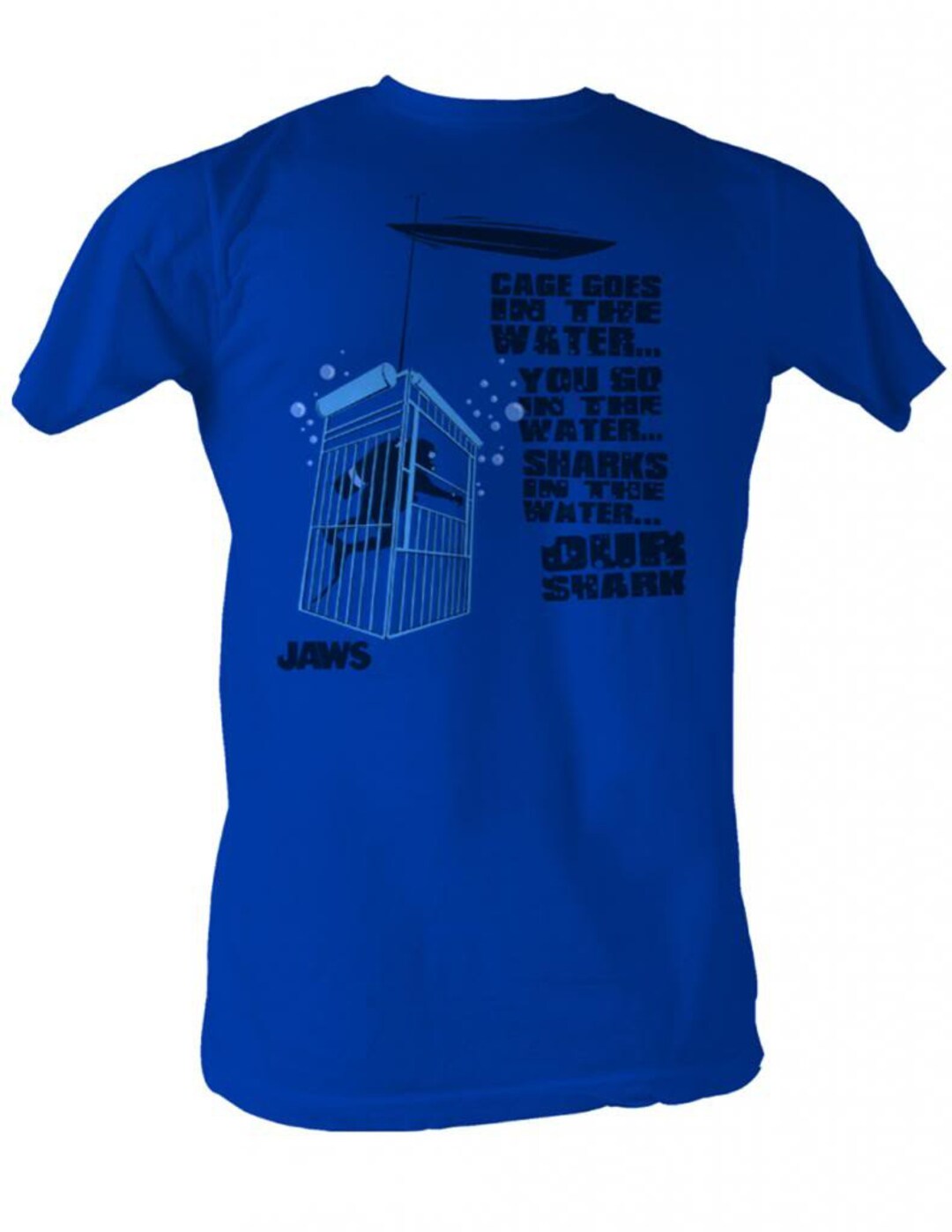 Jaws Cage in the Water Royal Adult T-shirt - Etsy
