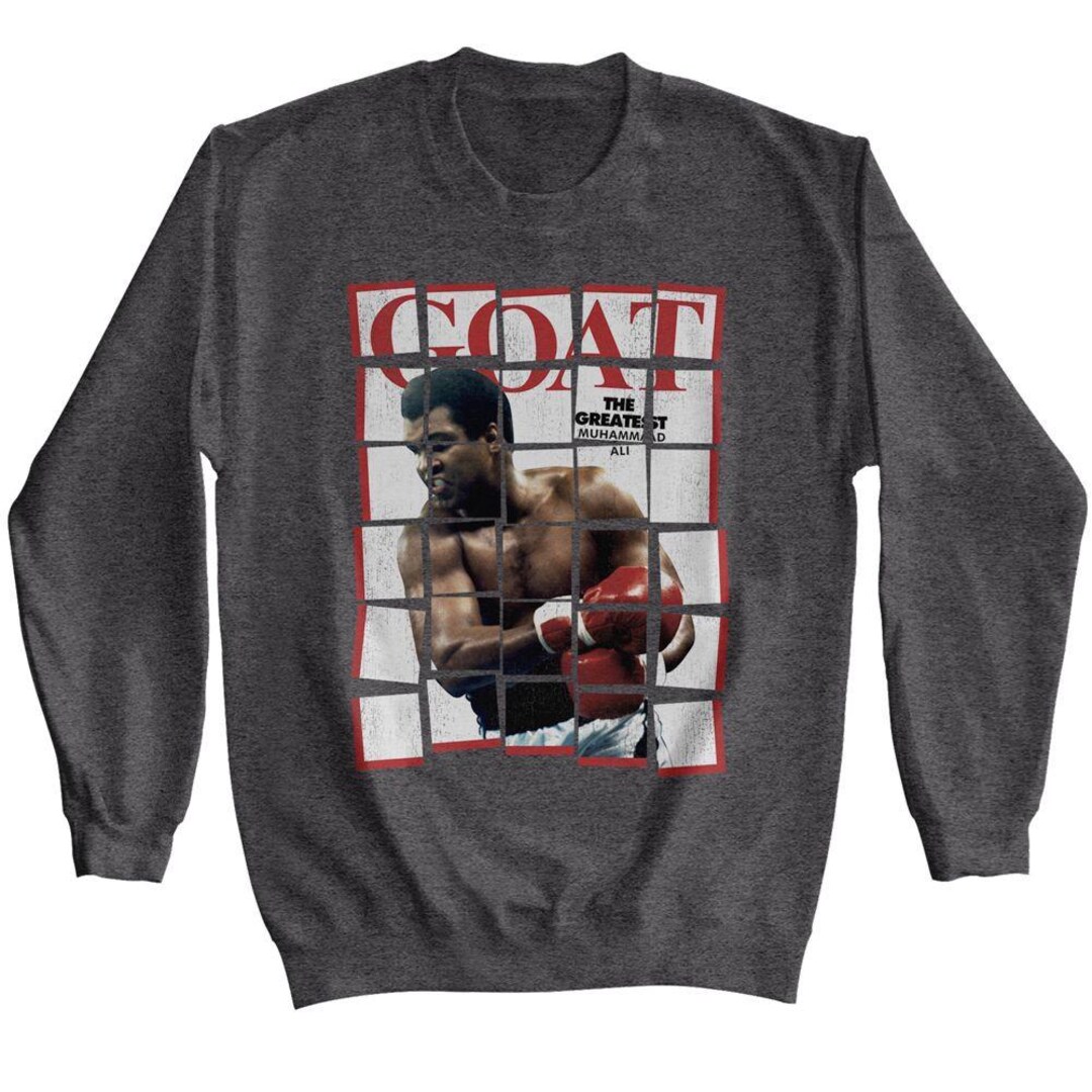 Muhammad Ali GOAT Dark Heather Sweatshirt - Etsy