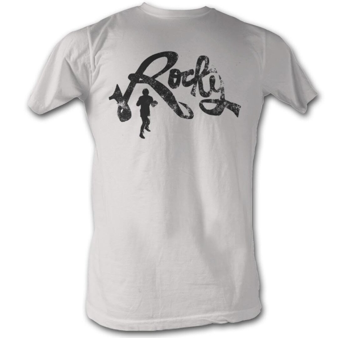 Rocky Rocky Cursive White T-shirt - Etsy
