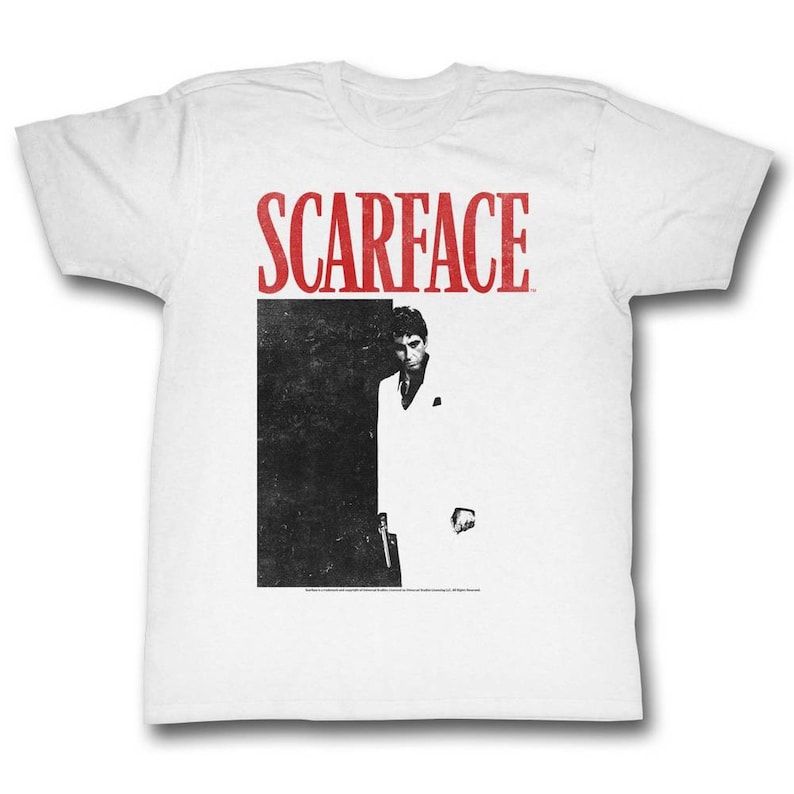 Scarface Black and Red White T-shirt - Etsy