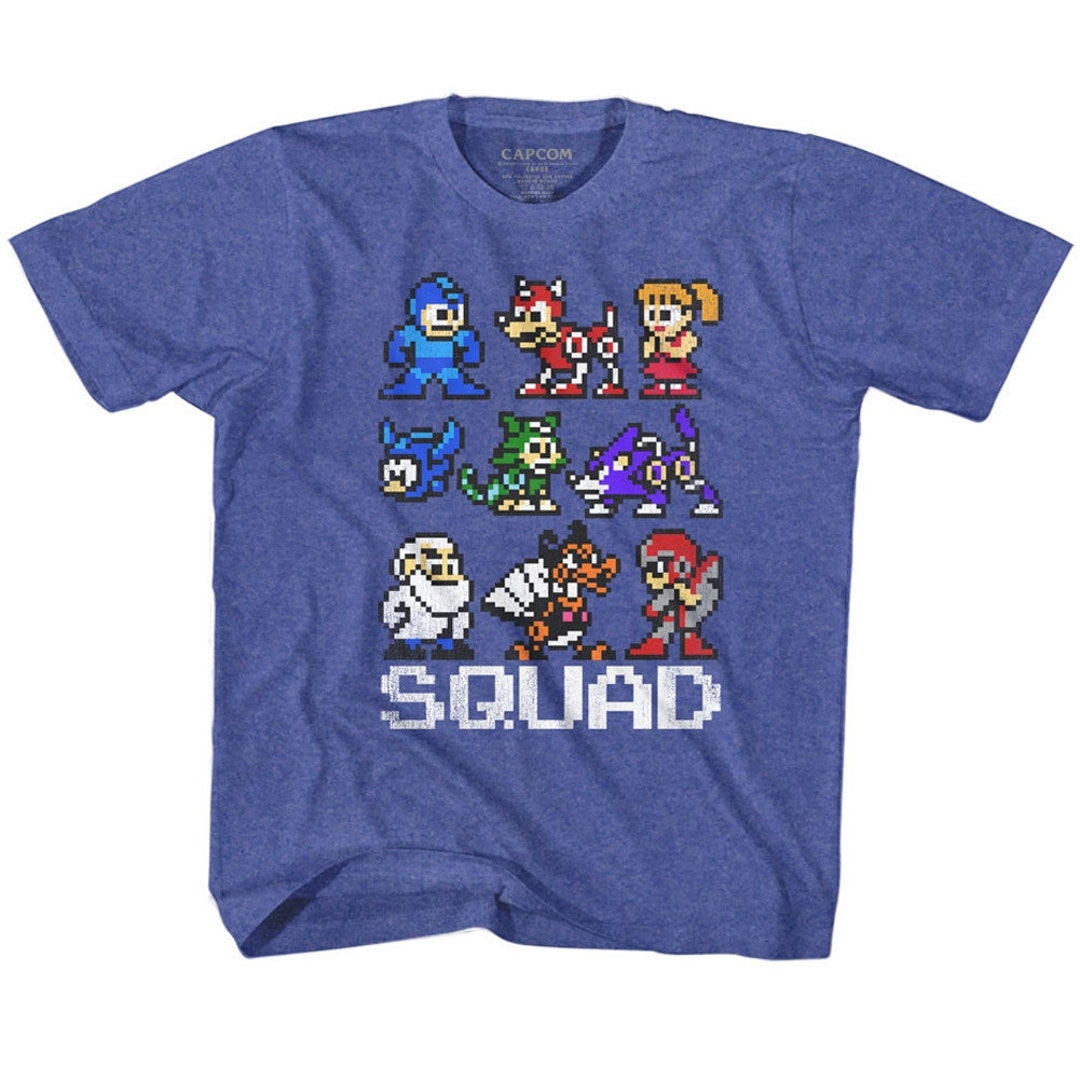 Mega Man Squad Vintage Royal Children's T-shirt - Etsy