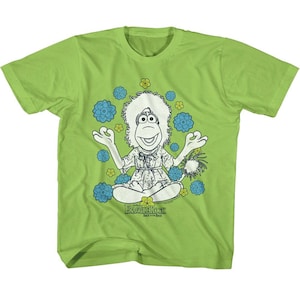 Fraggle Rock Mokey and Flowers Key Lime Youth T-shirt - Etsy