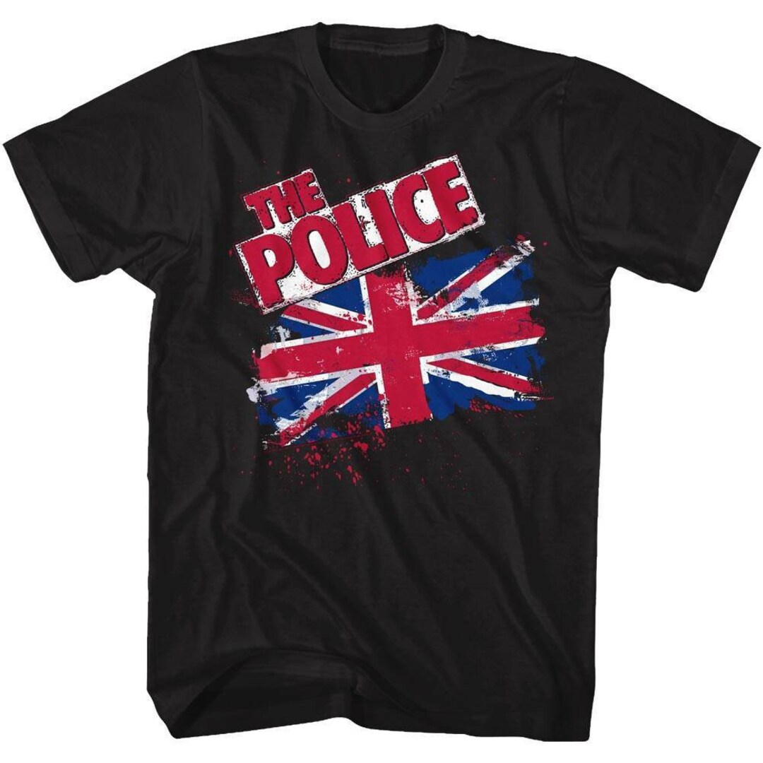 The Police Union Jack Black Adult T-shirt - Etsy