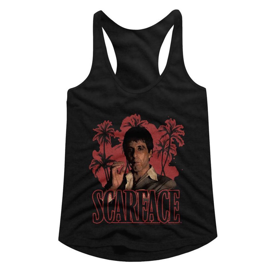 Scarface Red Palms Black Junior Women's Racerback Tank Top - Etsy