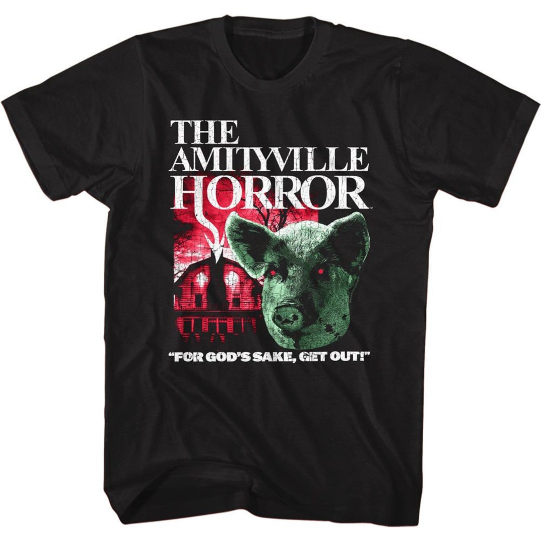 Amityville Horror Pig and House Black Adult T-shirt - Etsy