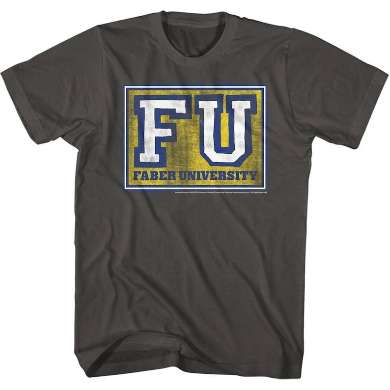 Animal House Faber University Grey Adult T-shirt - Etsy