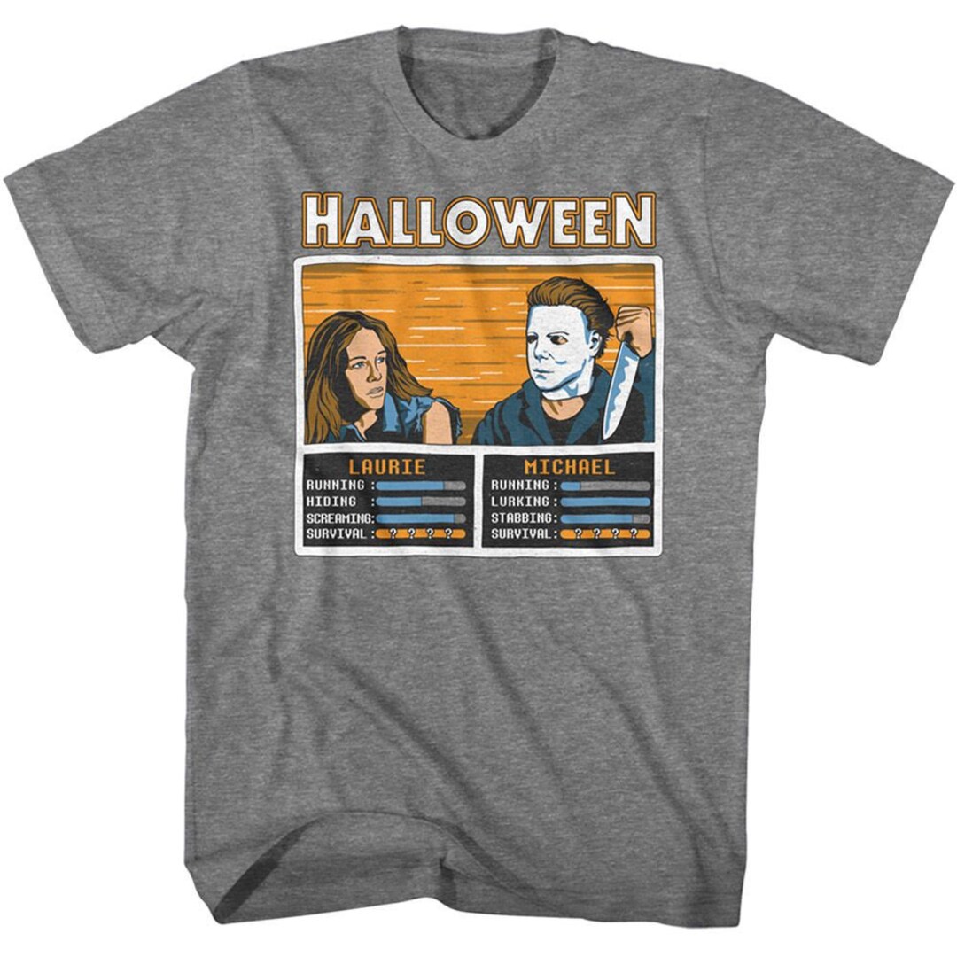 Halloween Video Game Versus Graphite Heather Adult T-shirt - Etsy