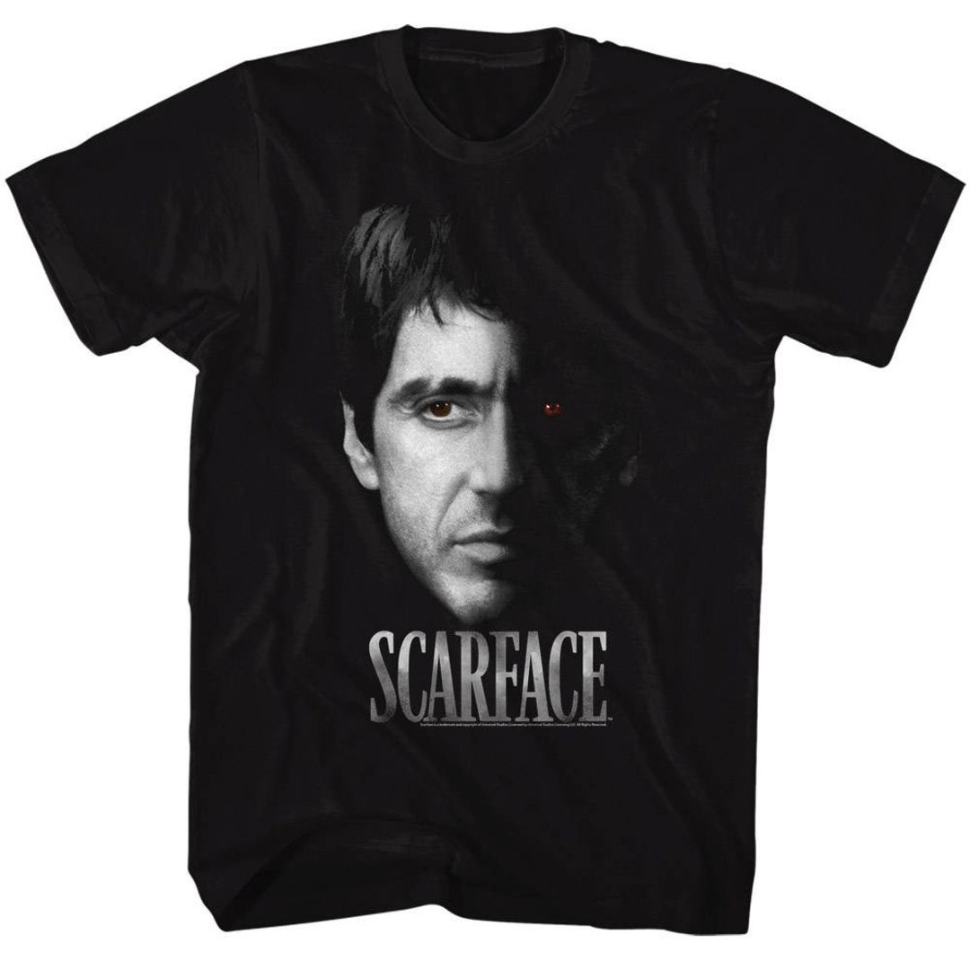 Scarface Red Eye Black T-shirt - Etsy