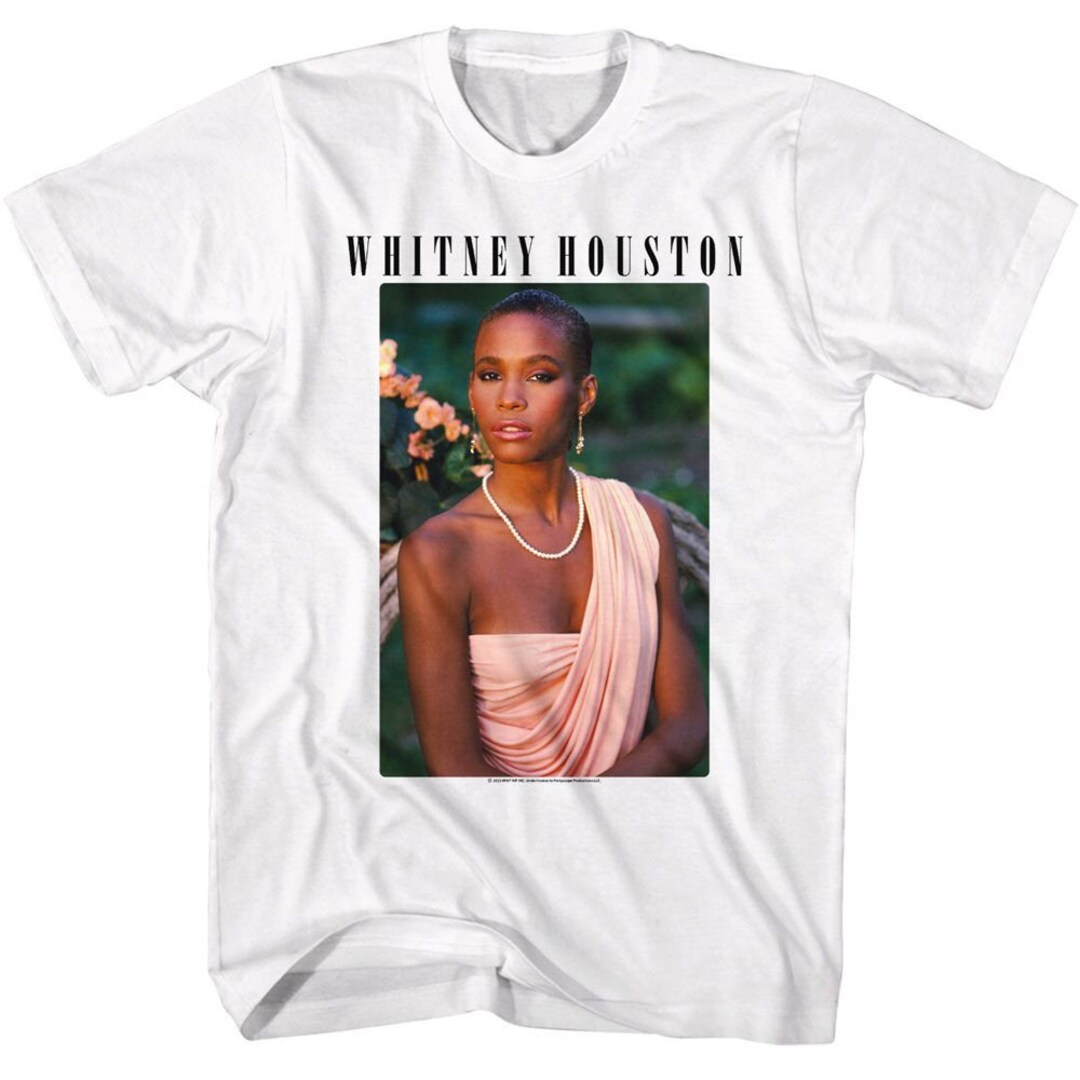 Whitney Houston Photo and Logo White T-shirt - Etsy