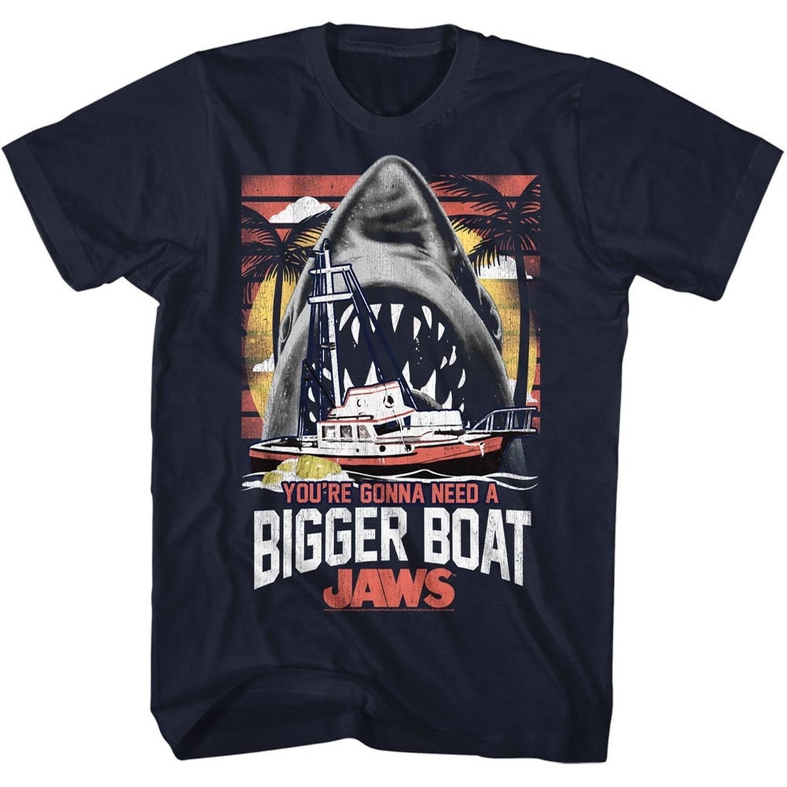 Jaws Bigger Boat Classic Navy Adult T-shirt - Etsy