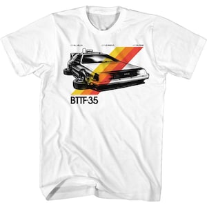 Back to the Future BTTF 35 Stripes White Adult T-shirt - Etsy
