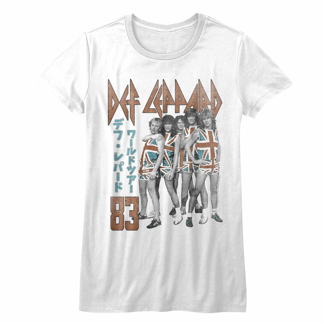 Def Leppard Def Lep '83 White Junior Women's T-shirt - Etsy