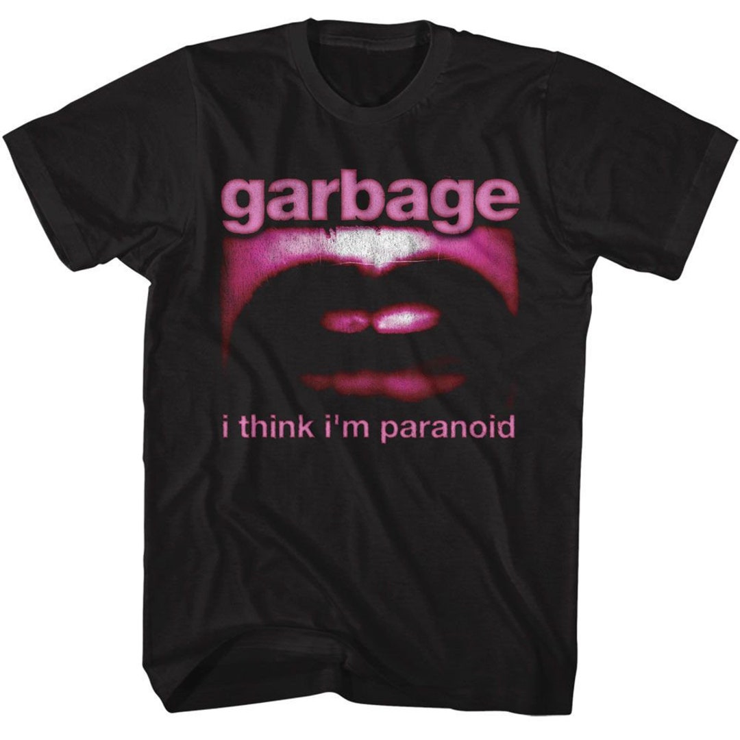 Garbage Paranoid Mouth Black T-shirt - Etsy