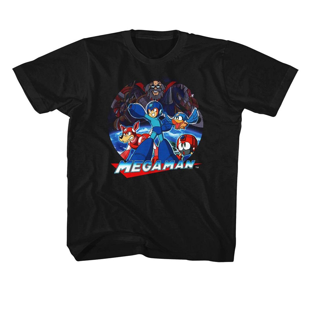 Mega Man Collage Black Youth T-shirt - Etsy