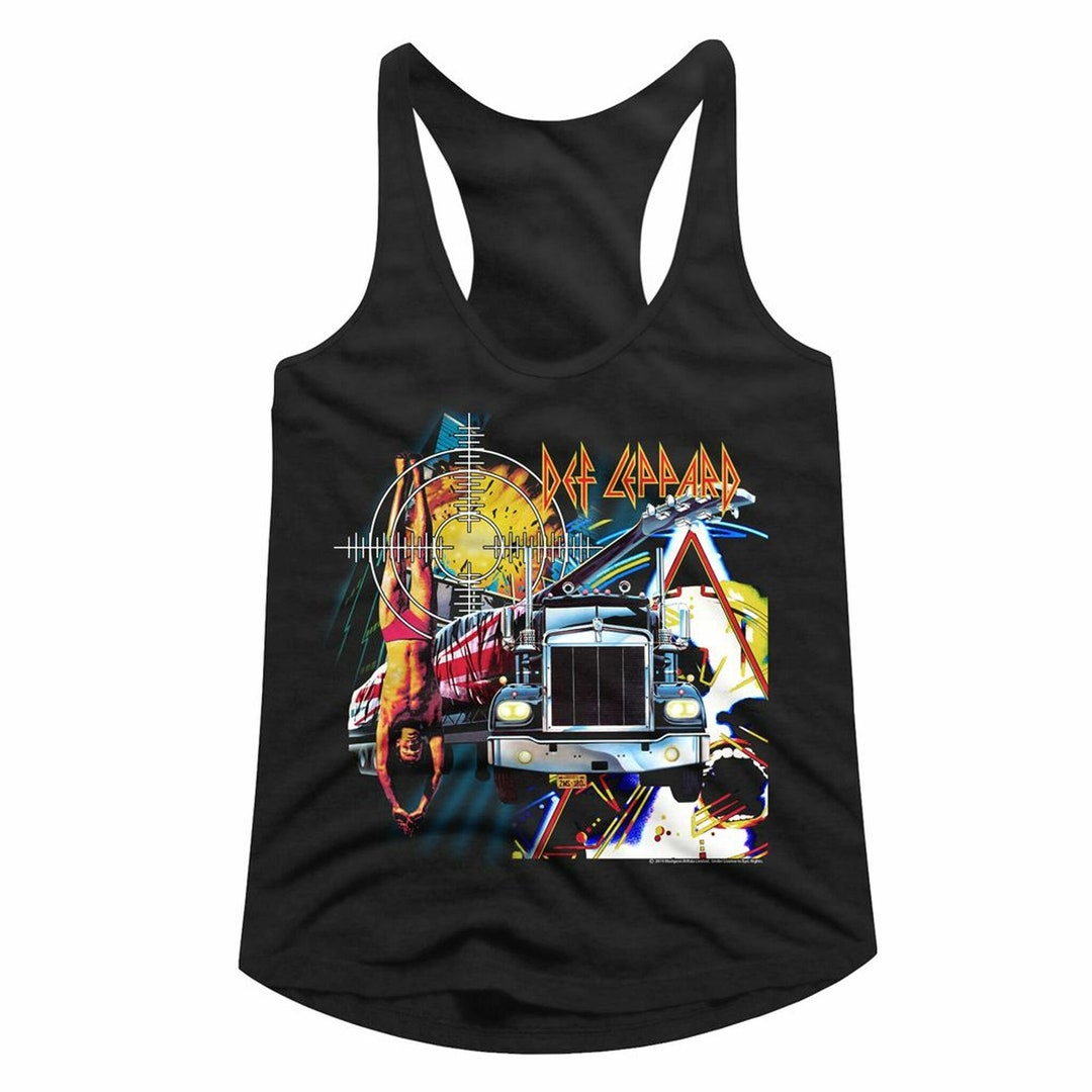 Def Leppard Jumble Black Junior Women's Racerback Tank Top T-shirt - Etsy