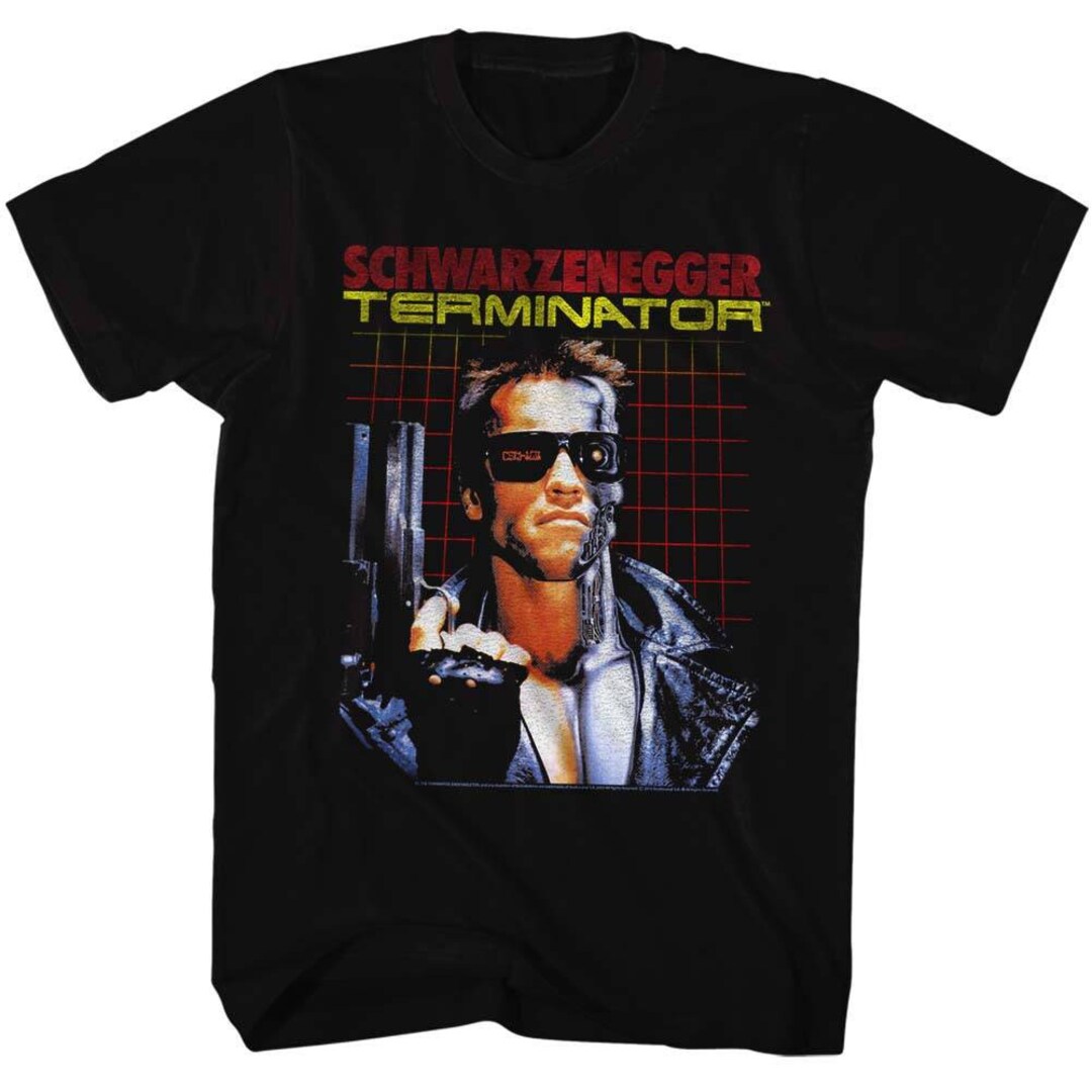 Terminator Grid Black Adult T-shirt - Etsy