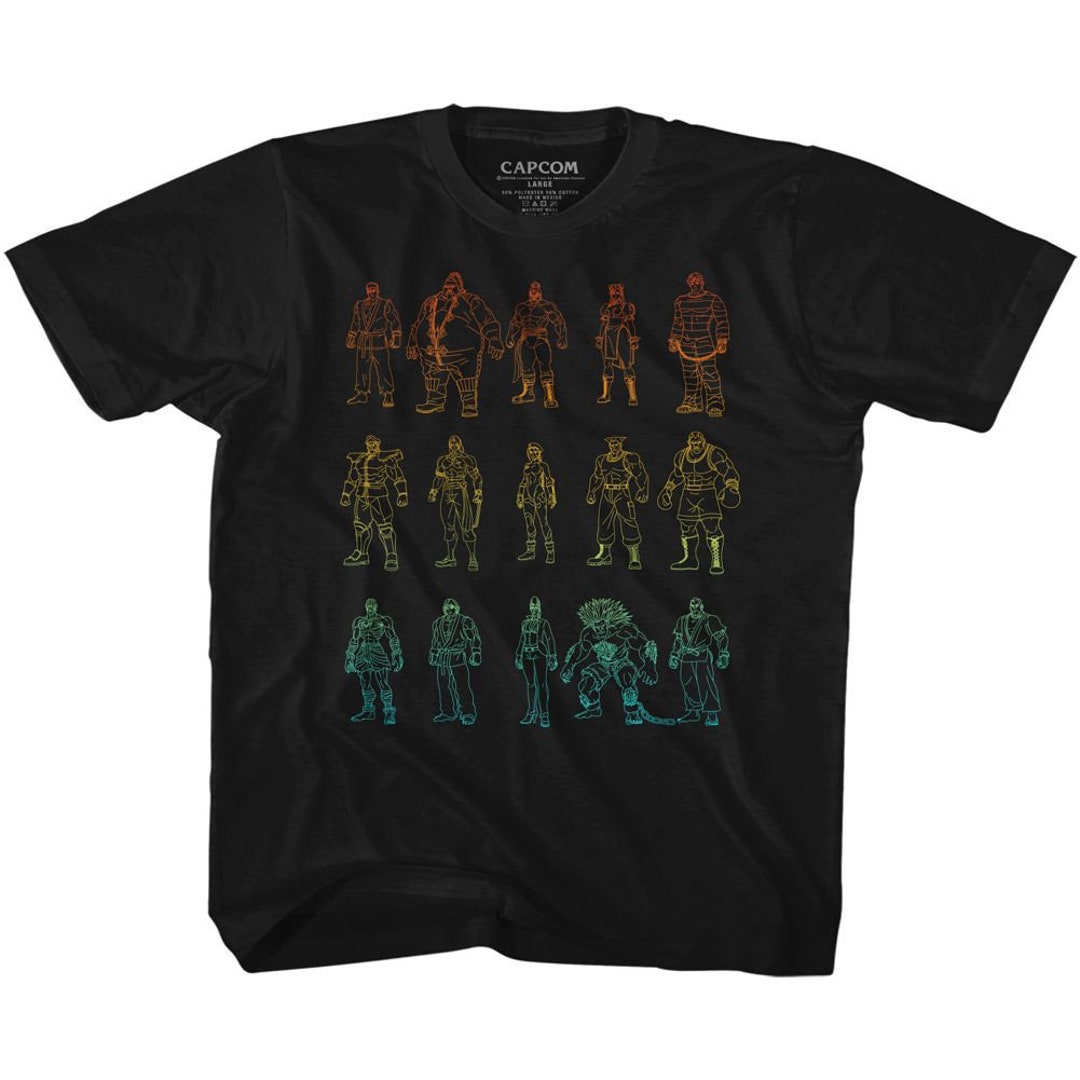 Street Fighter Outlines Black Toddler T-shirt - Etsy
