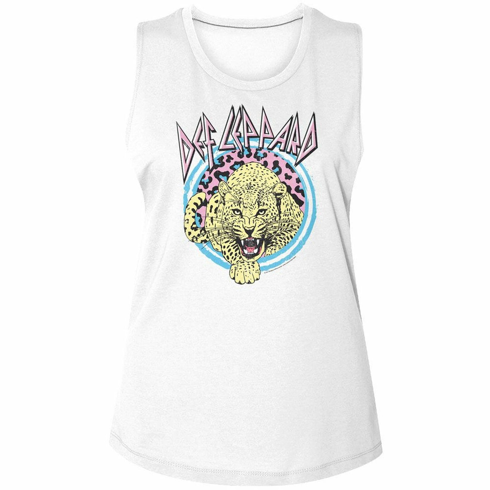 Def Leppard Pastel Leppard 2 White Women's Muscle Tank Top - Etsy