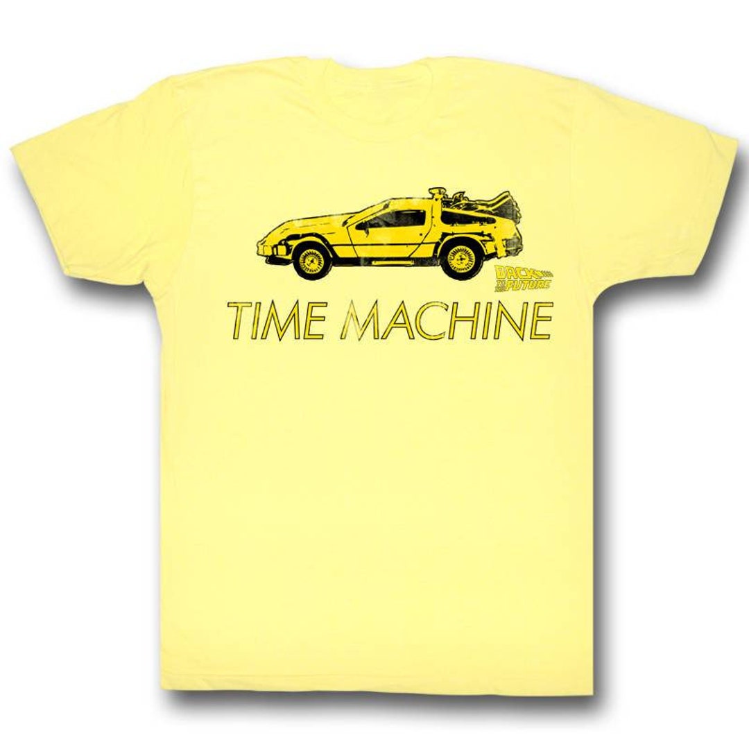 Back to the Future Delorean Yellow Adult T-shirt - Etsy