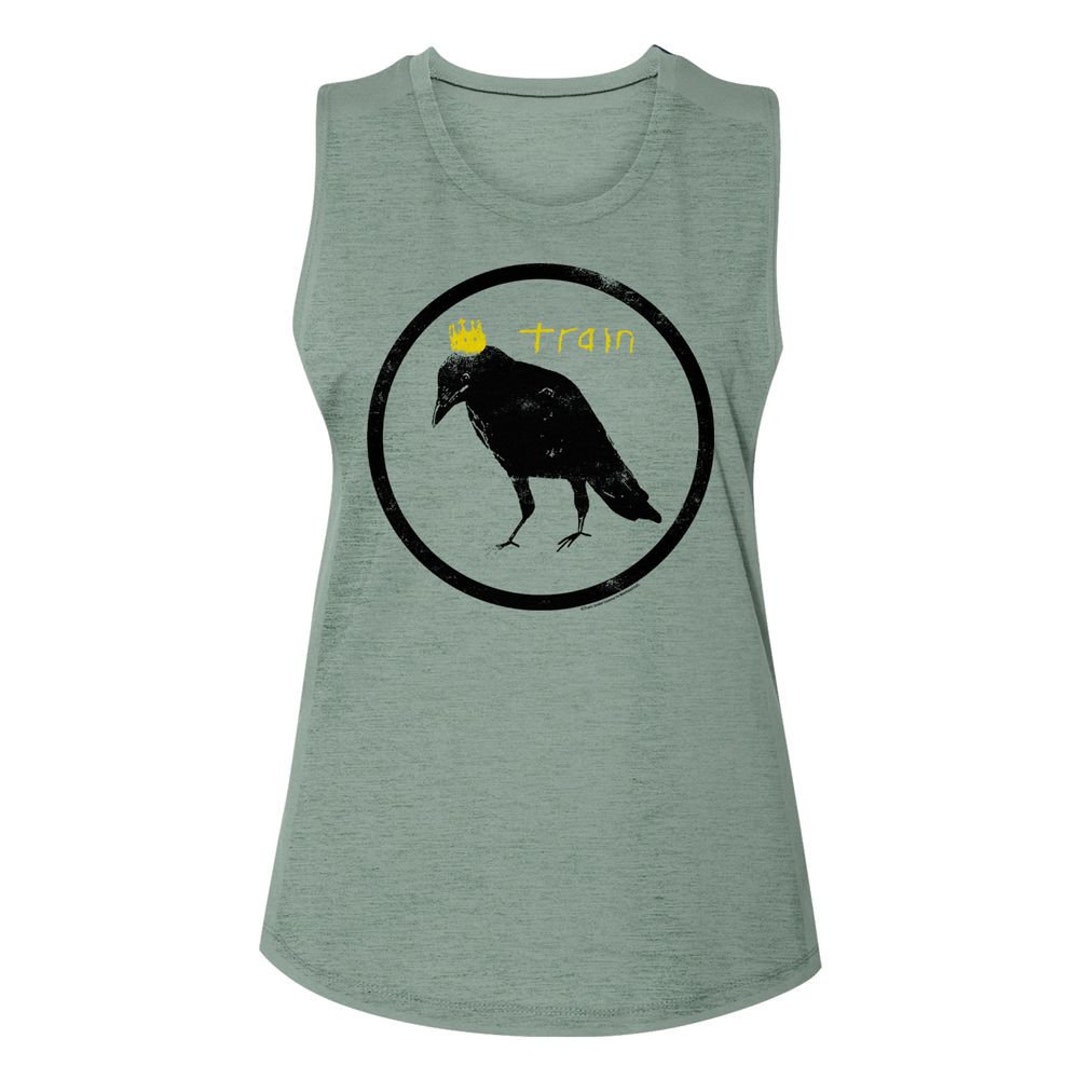 Train Crow and Crown in Circle Sea Glass Women's Sleeveless T-shirt - Etsy