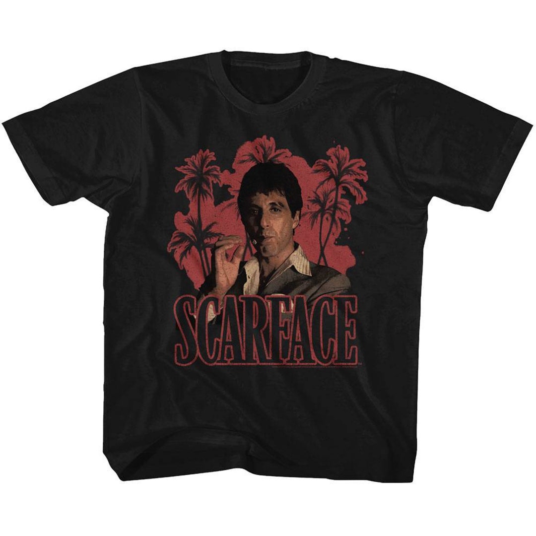 Scarface Red Palms T-shirt noir pour tout-petit - Etsy Canada