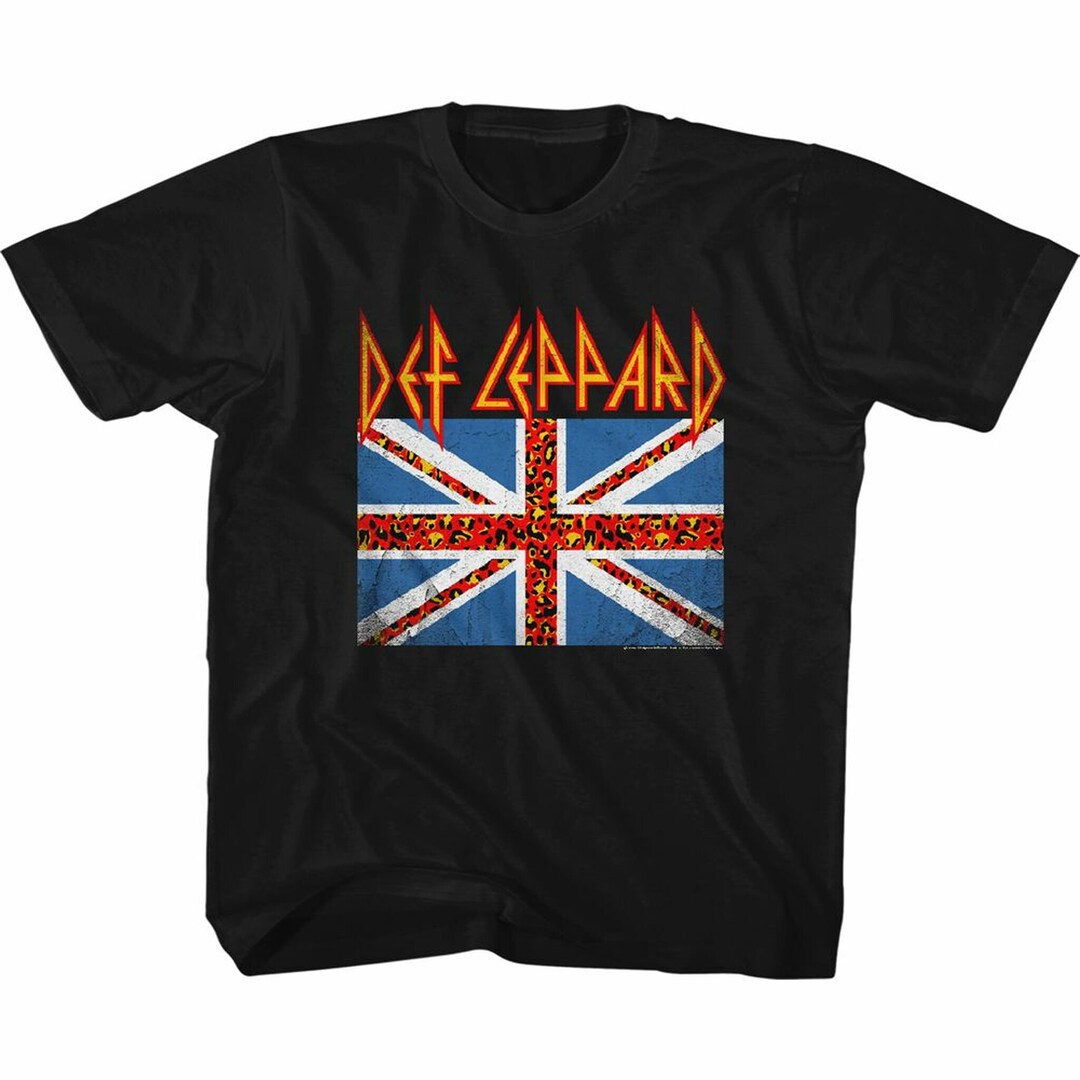 Def Leppard Leopard Flag Black Kids T-shirt Youth Toddler - Etsy