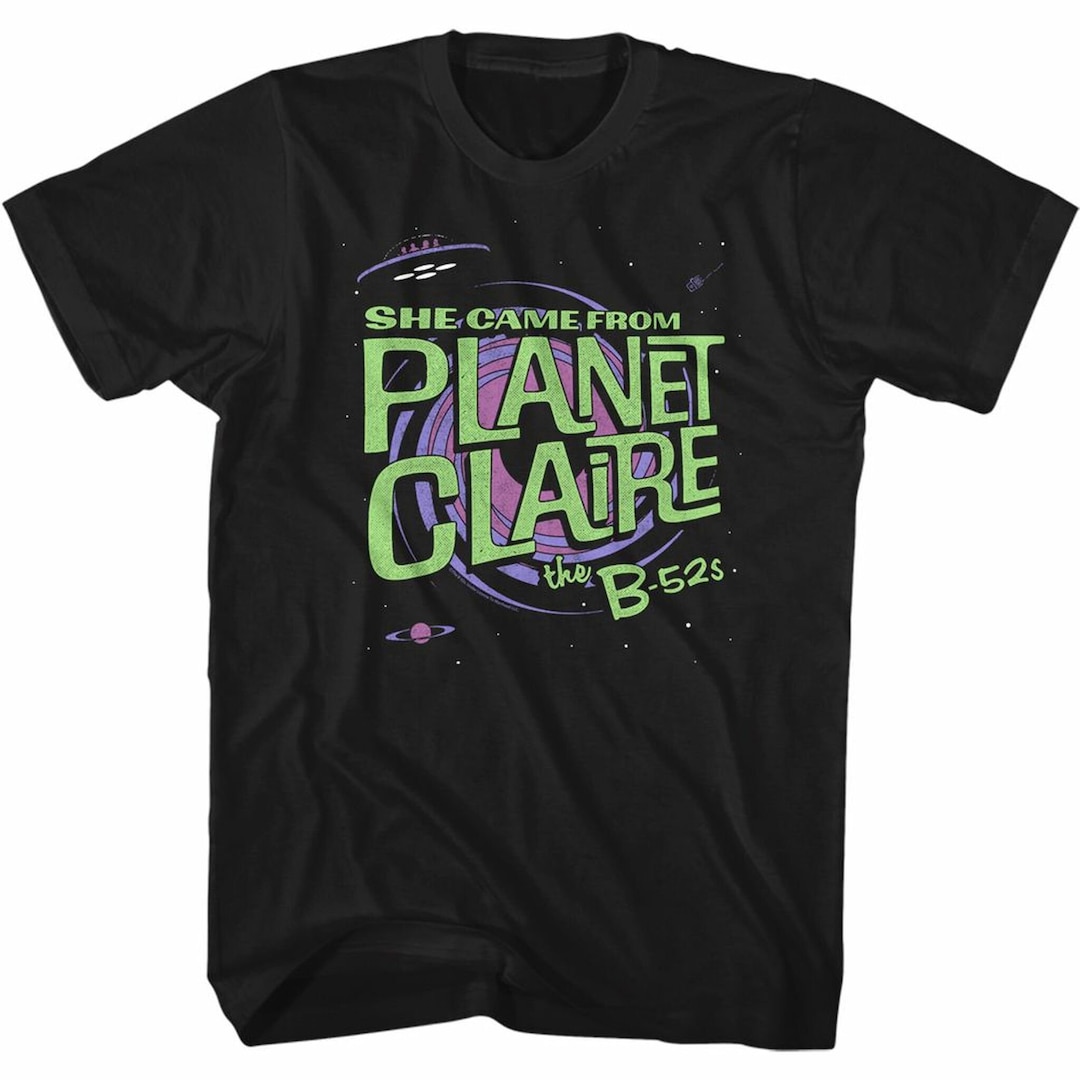 The B-52's Planet Claire Black Adult T-shirt - Etsy