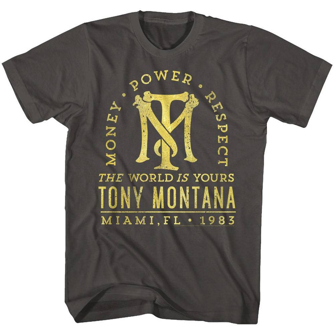 Scarface Gold Text Smoke T-shirt - Etsy